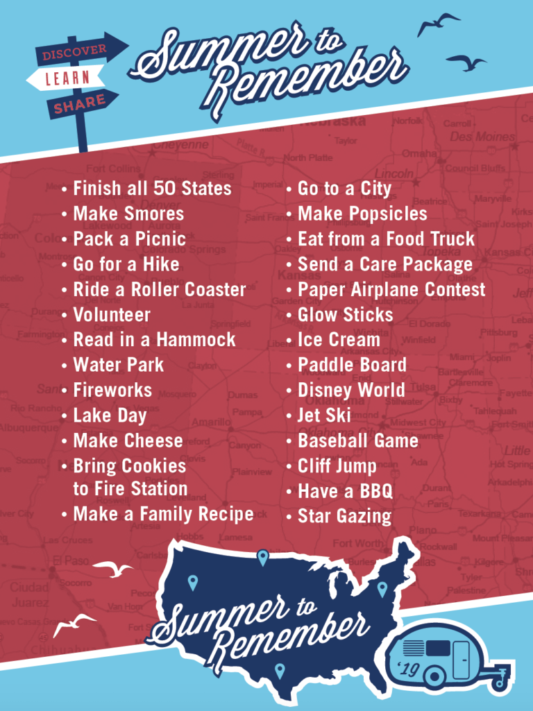 Make Your Summer To Remember® List for 2021 - Keep Your Daydream
